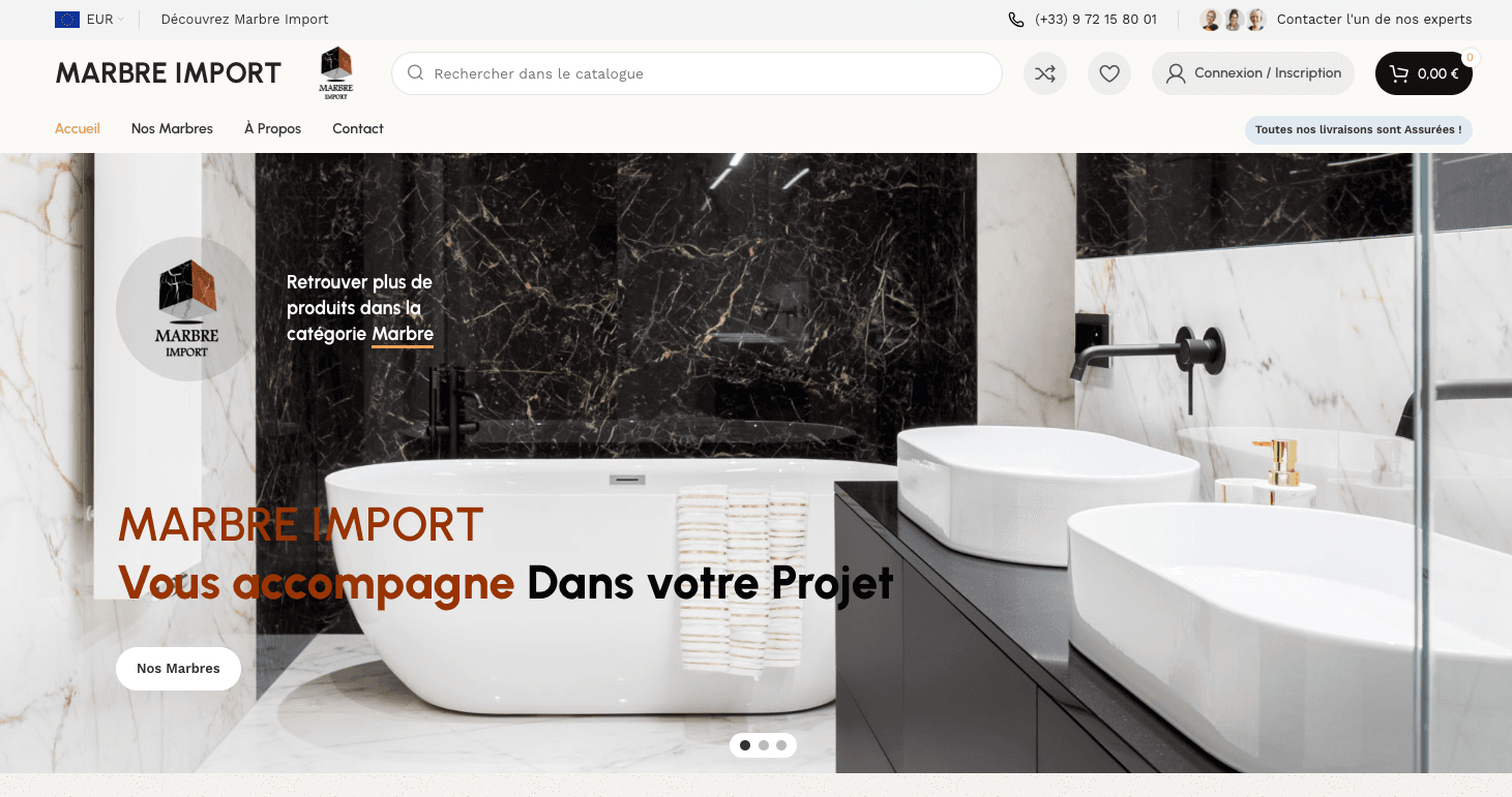 Lancement de Notre Site Marchand Marbre-Import.fr - Marbre-Import